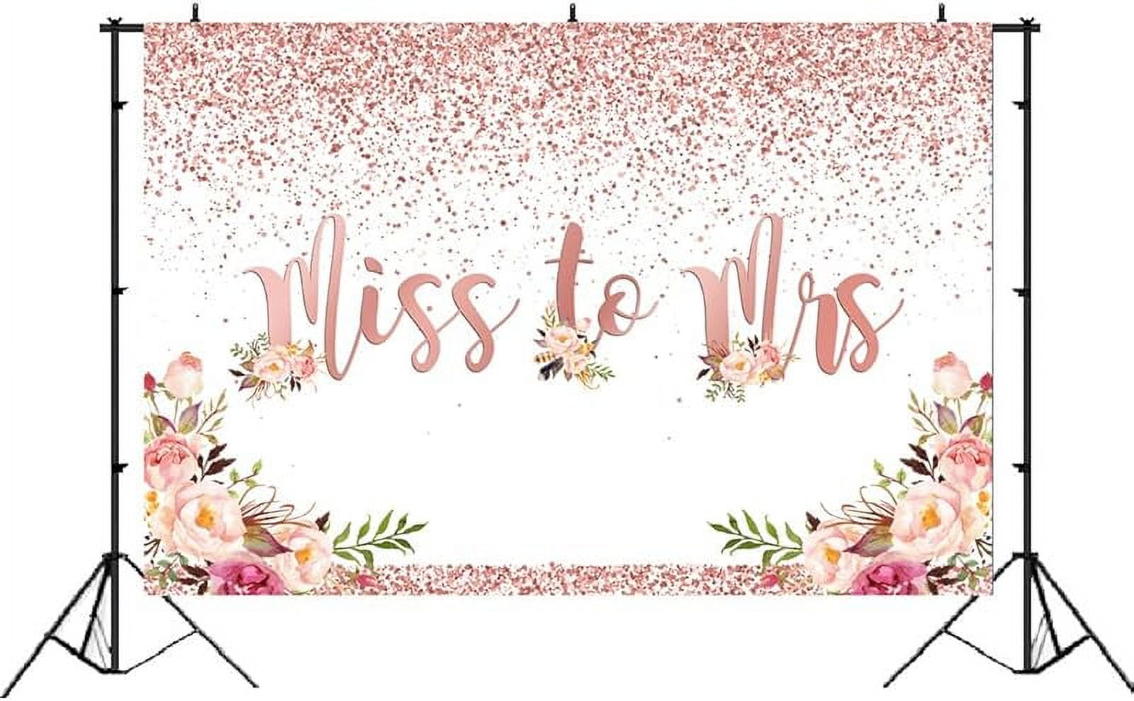 Custom Miss to Mrs Backdrop for Bridal Shower Purple Floral Bride to Be ...