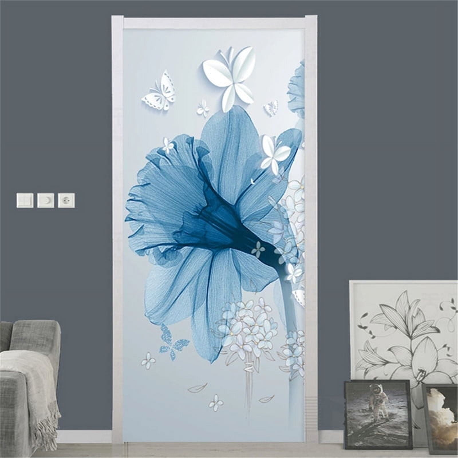 Custom Modern 3D Abstract Wallpaper Living Room Art Door Waterproof PVC ...