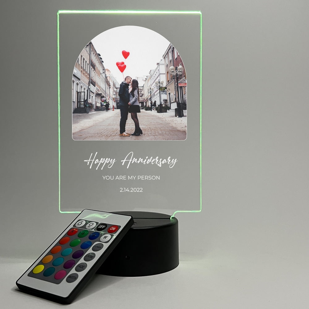 Custom Modern Arch Style Personalized Photo Picture LED 16 Colors Light ...