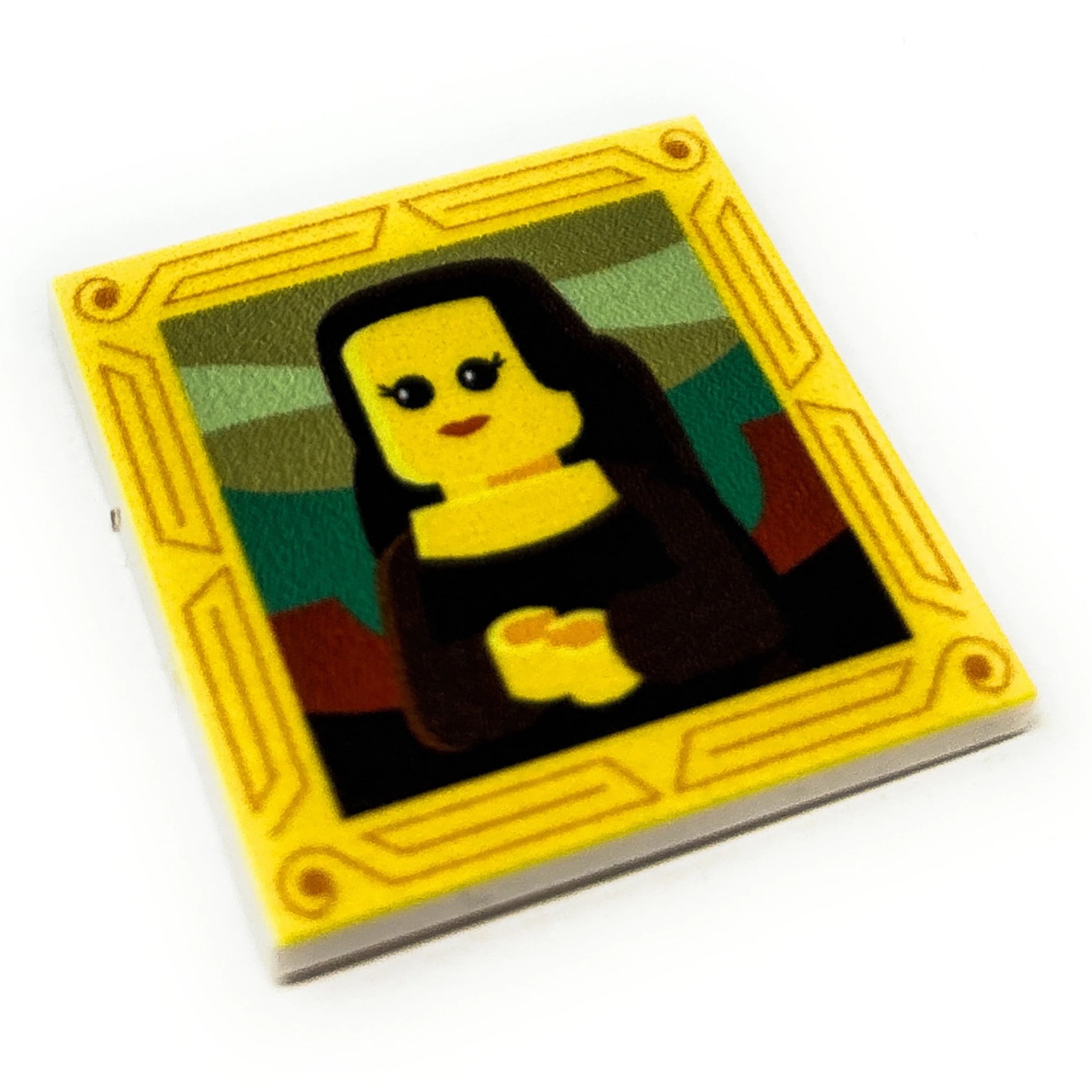 Custom Mona Lisa Frame Artwork (4x4 Tile) made using LEGO parts - B3 ...