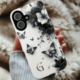 Custom Monogram Butterfly Floral Art Phone Case 17 16 15 14 13 12 11 ...