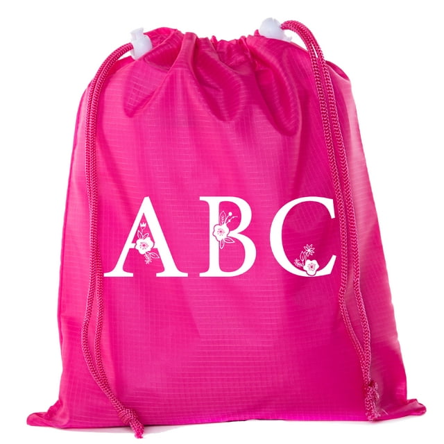 Custom Monogram Cinch Sacks, Bulk Drawstring Bags, Personalized Pull ...