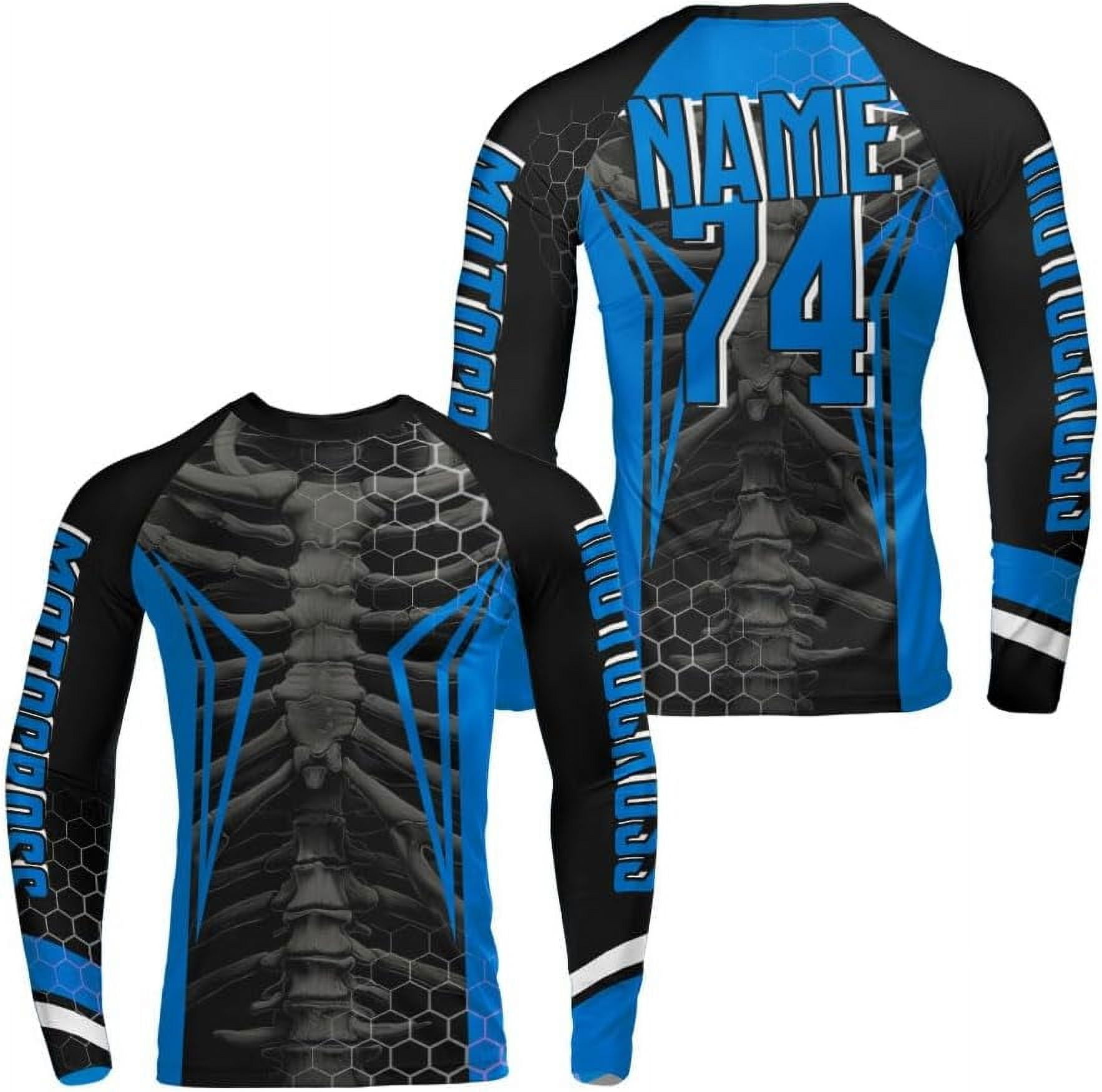 Custom Motocross Racing Long Sleeve Rash Guard Shirt Dirtbike Shirt ...