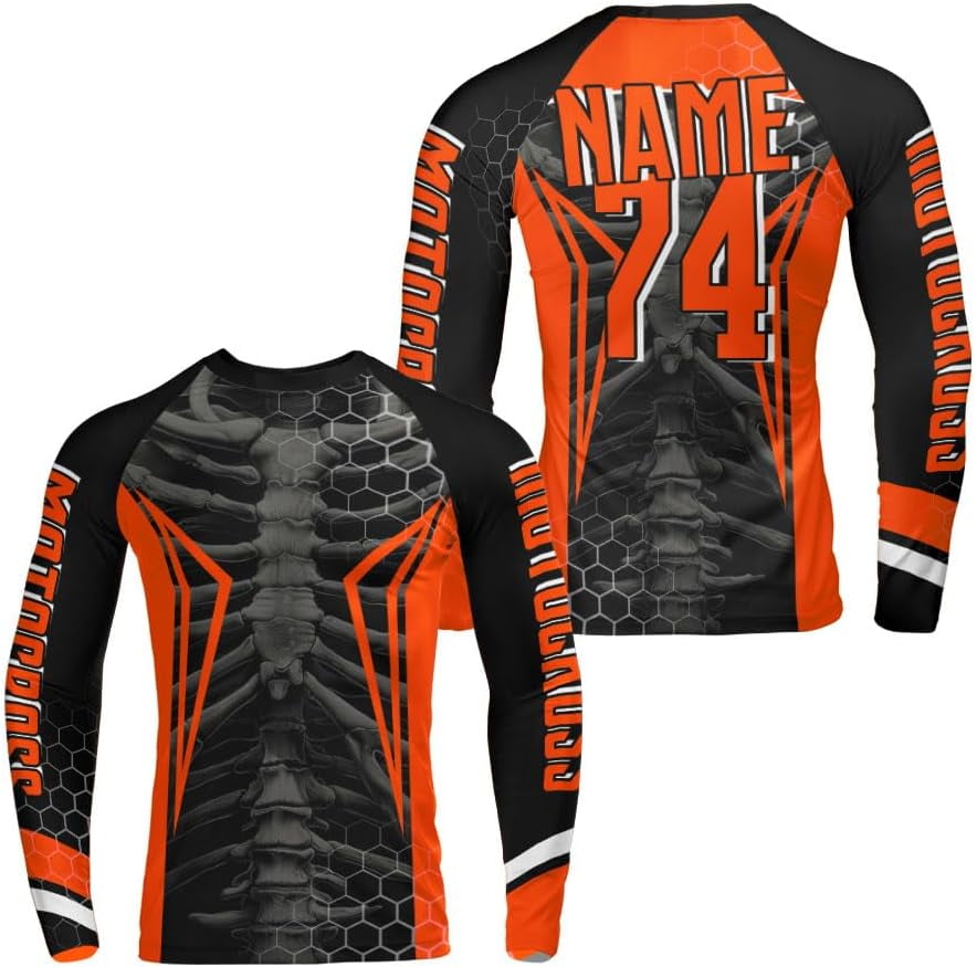 Custom Motocross Racing Long Sleeve Rash Guard Shirt Dirtbike Shirt ...