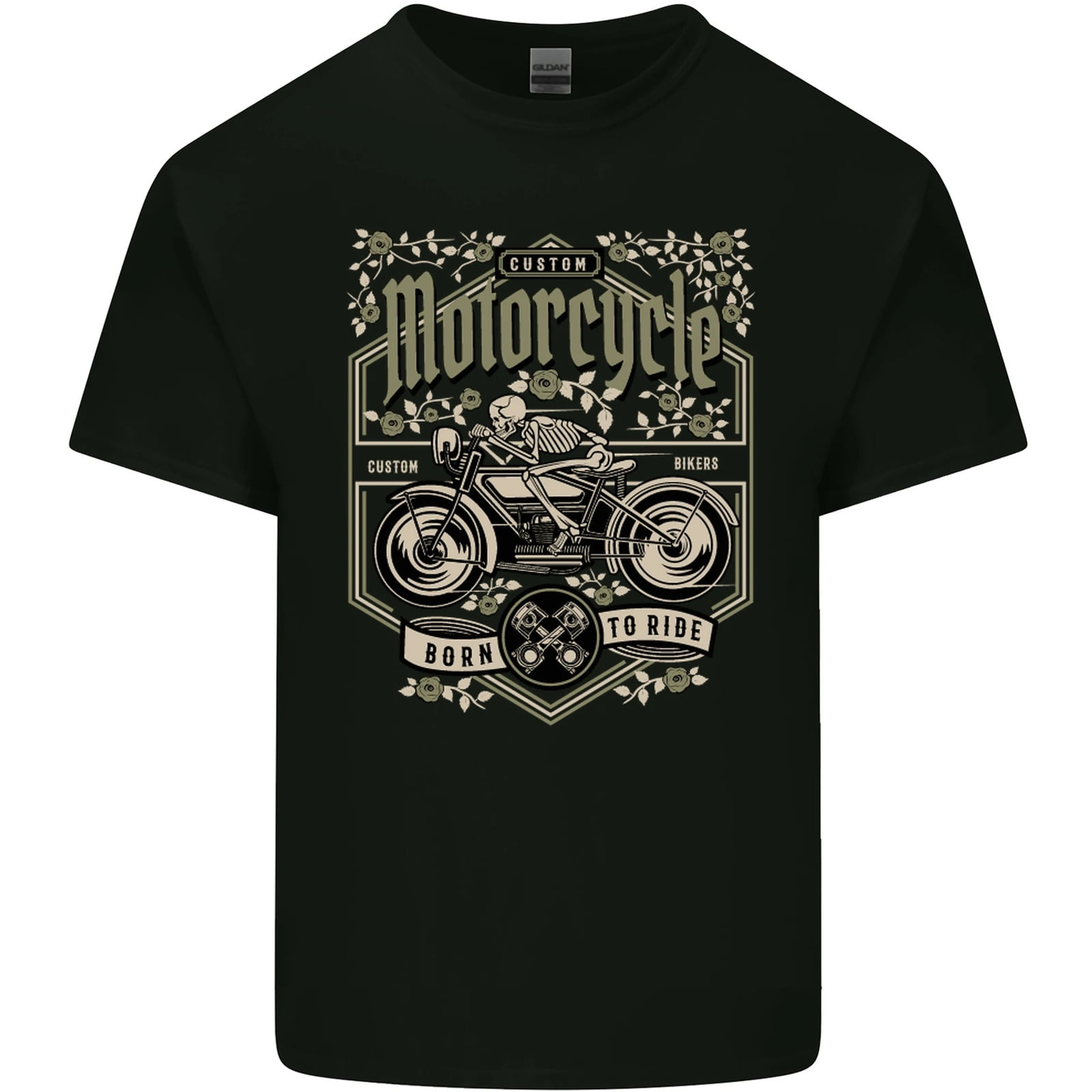 Custom Motorcycle Biker Motorbike Mens Cotton T-Shirt Tee Top - Walmart.com