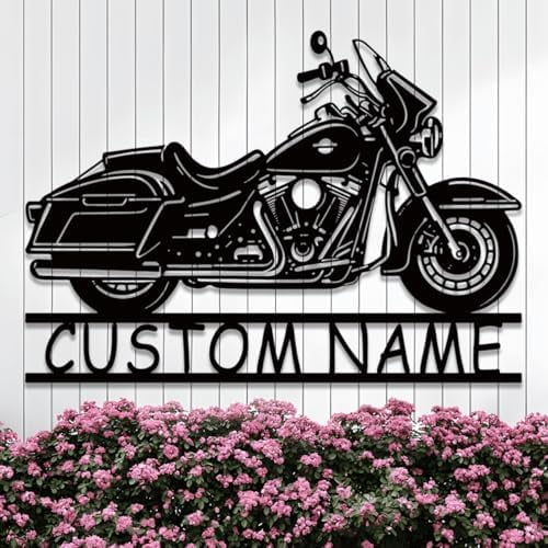 Custom Motorcycle Metal Sign,Personalized Motorcycle Garage Name Wall ...
