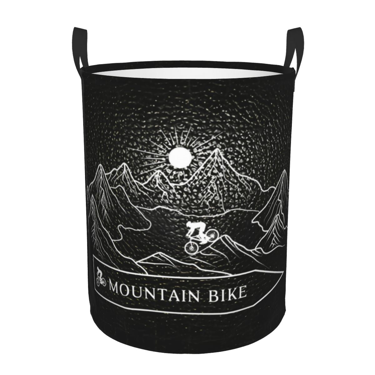 Custom Mountain Bike Bicycle Laundry Basket Collapsible MTB Biker ...