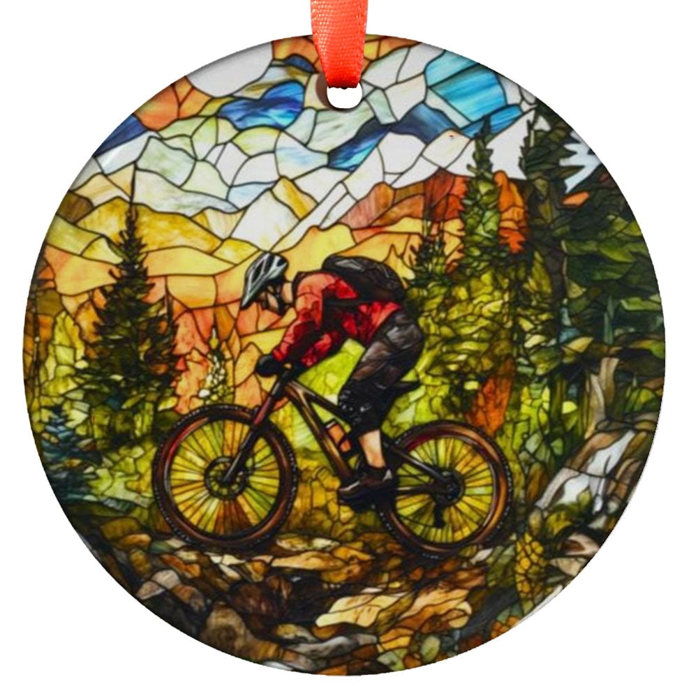 Custom Mountain Biker Ornament |Faux |Unique Bike Souvenir |Vacation ...