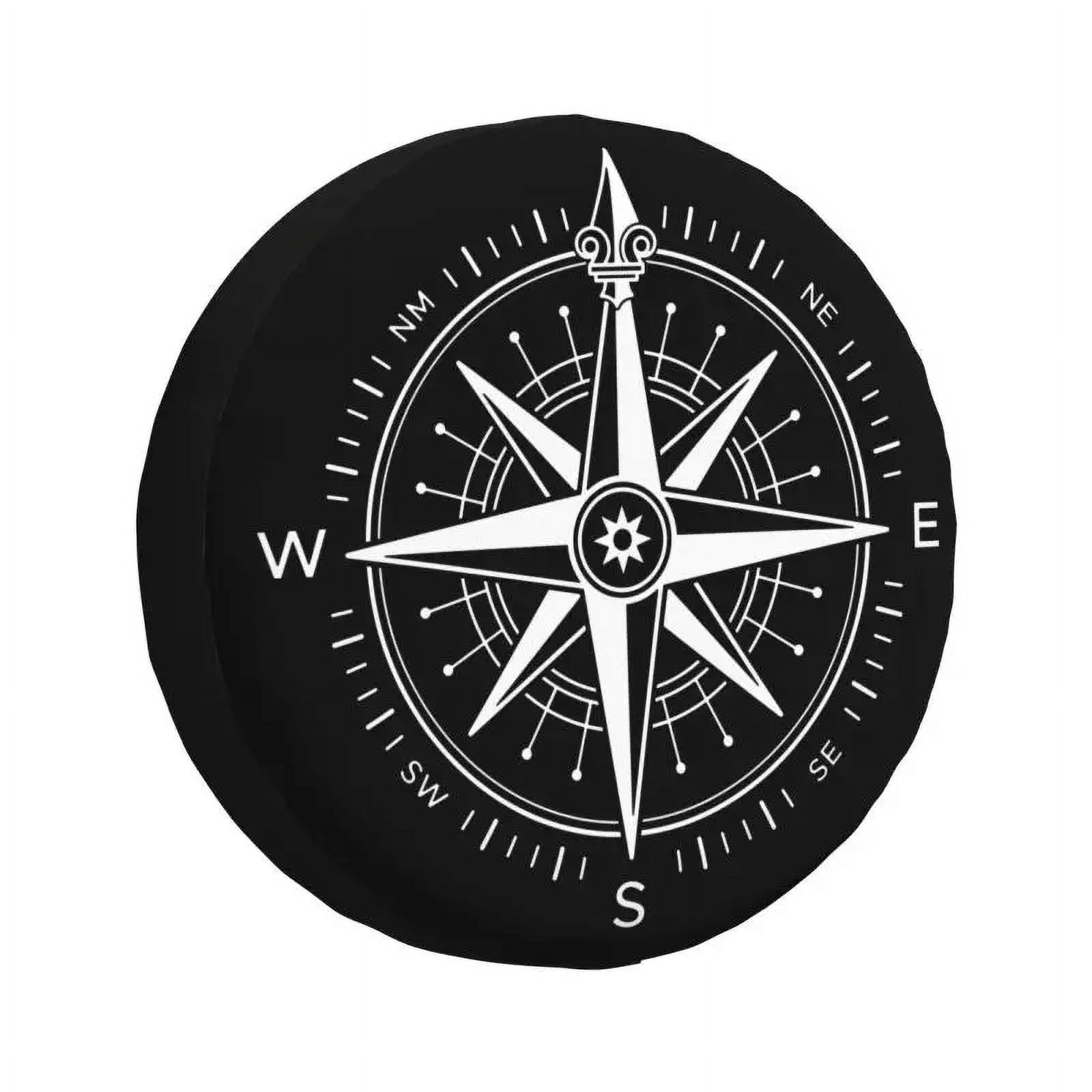 Custom Mountain Camping Adventure Compass Spare Tire Cover for Land RV ...
