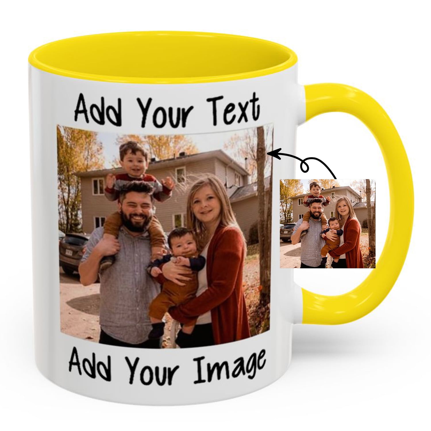 Custom Mug with Picture, Personalized Add Your Custom Text and Photo ...