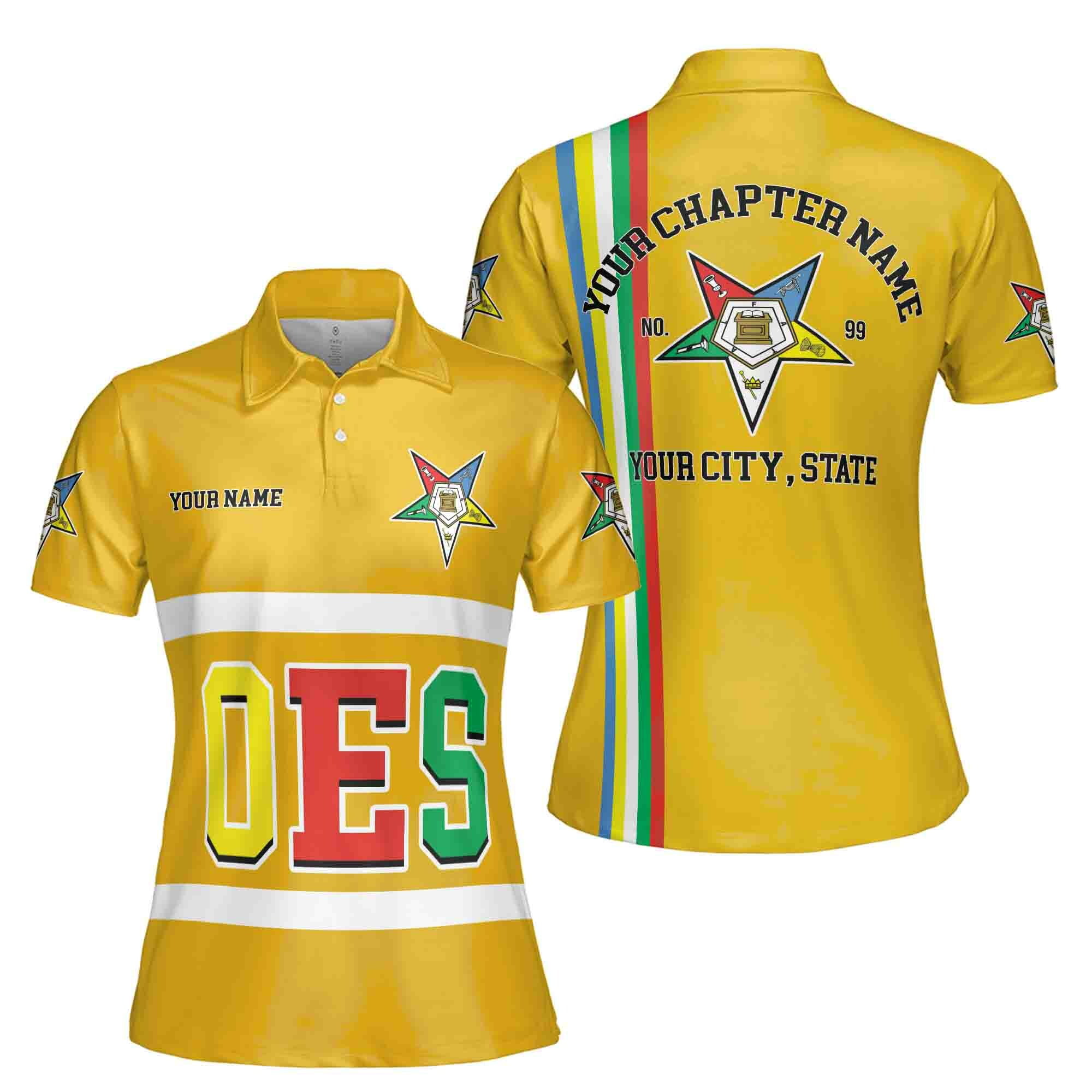 Custom Multi-color Order of the Eastern Star OES AF&AM Women's Polo ...
