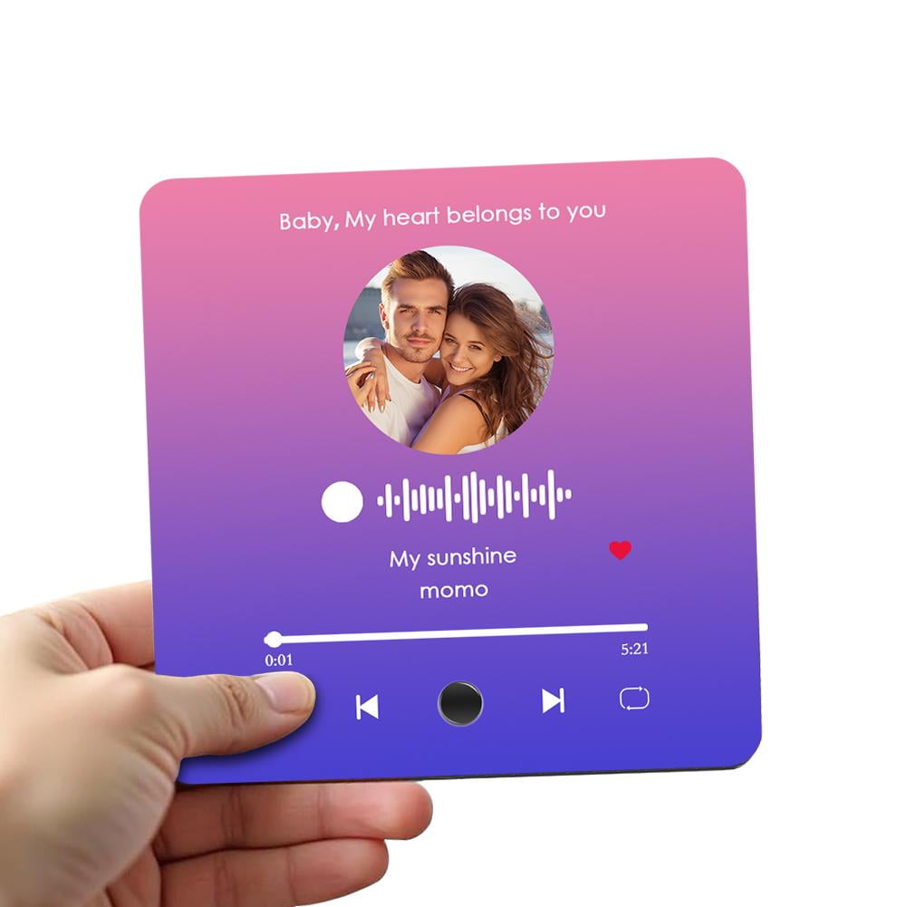 Custom Music Album Fridge Magnet – Personalized Music Player with Photo ...