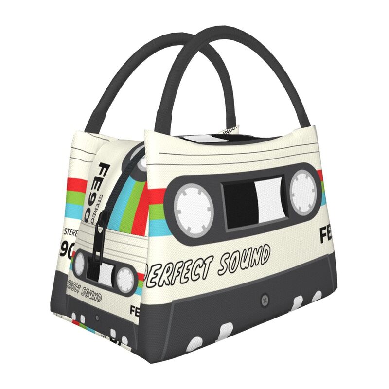 Custom Music Cassette Tape Lunch Bag Men Women Thermal Cooler Insulated ...