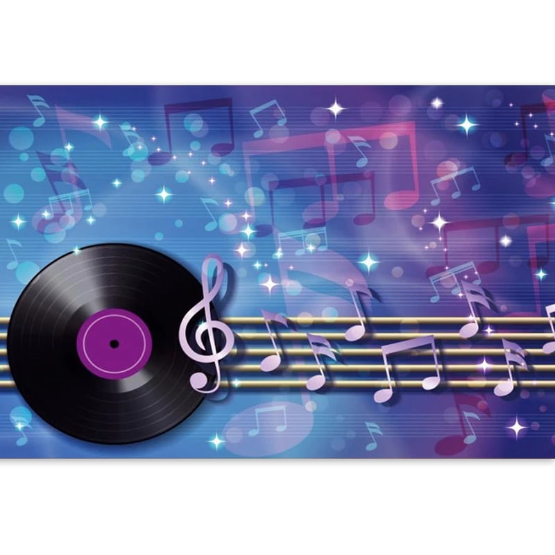 Custom Music background Music party banner Birthday party background ...