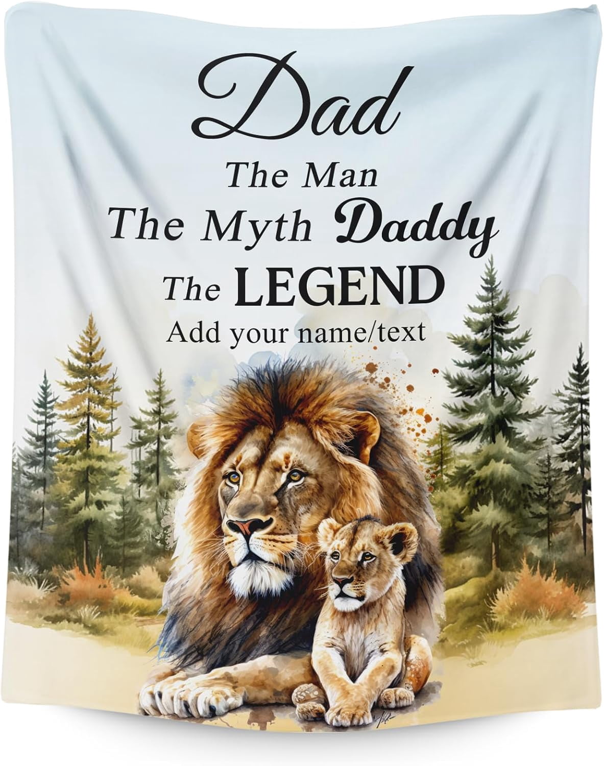 Custom to My Dad Blanket Gifts from Son, Daughter, Personalized Name ...