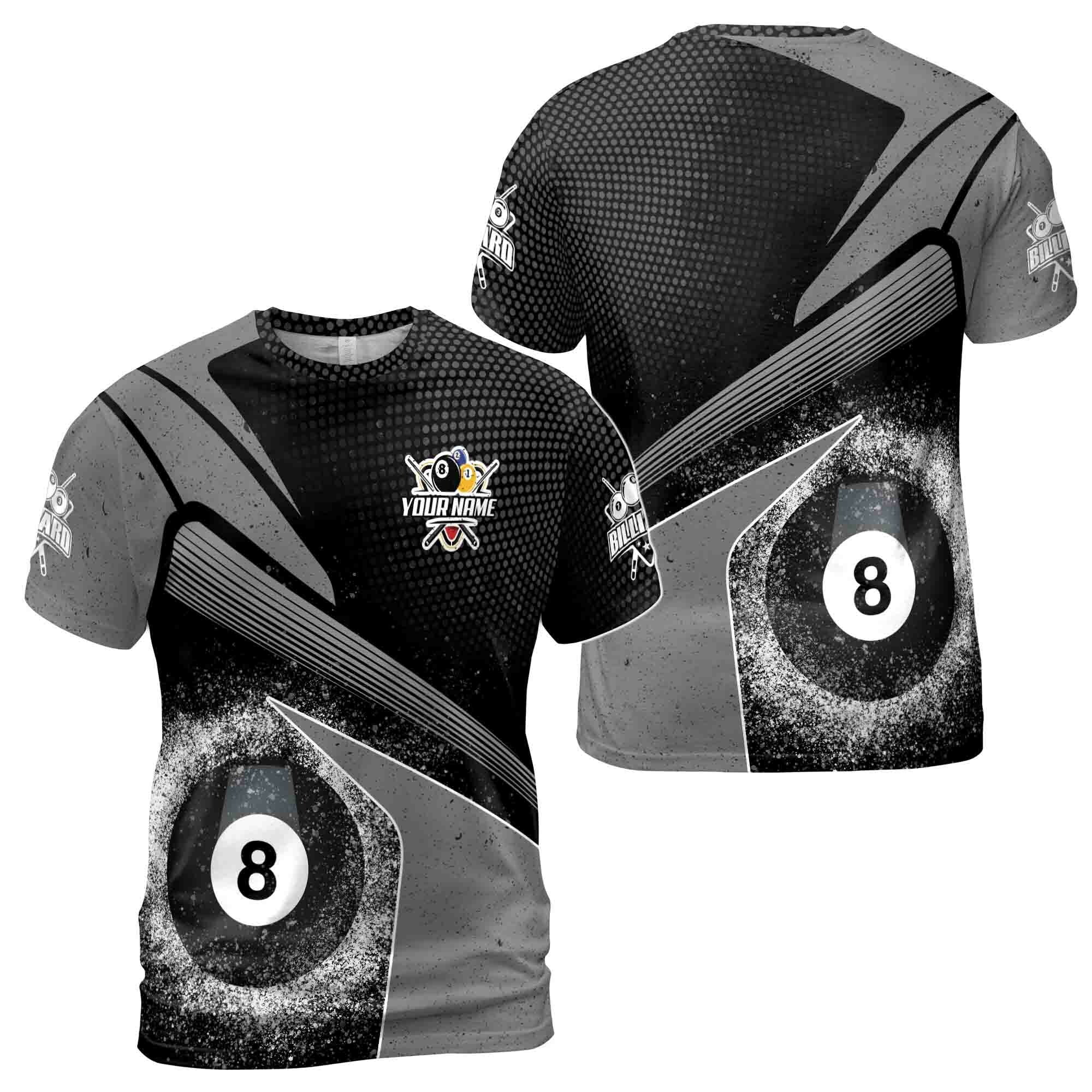 Custom Name 8 Balls Billiard Grunge Men's T-shirt S-5XL - Walmart.com