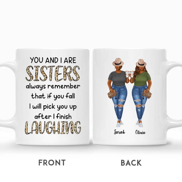 Custom Name Curvy Girls You And I Are Sisters Gift For Frien - Walmart.com