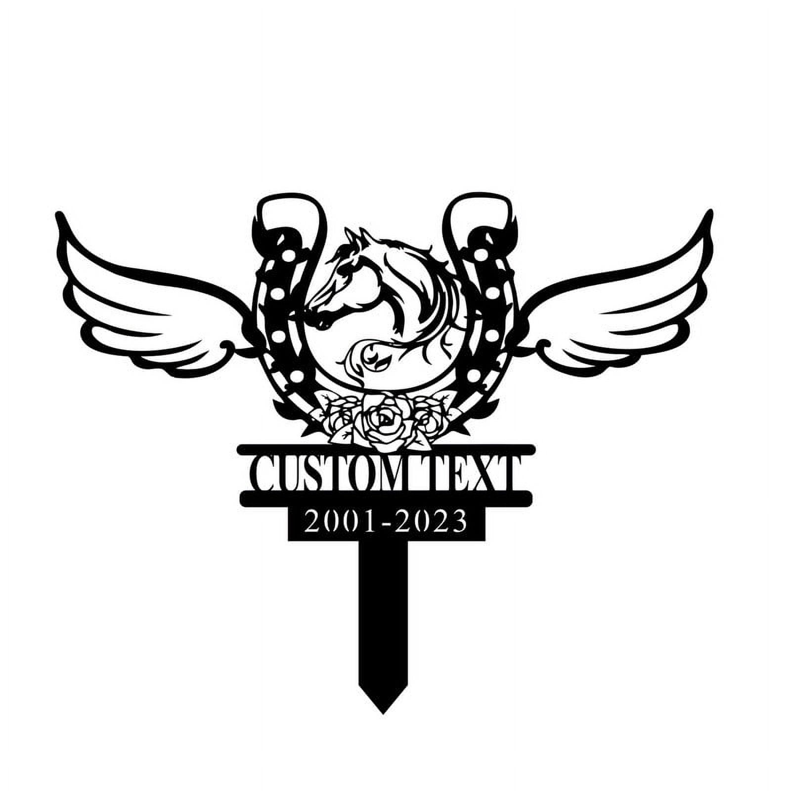 Custom Name Date Horse Grave Marker, Memorial Stake Gifts For Loss of ...