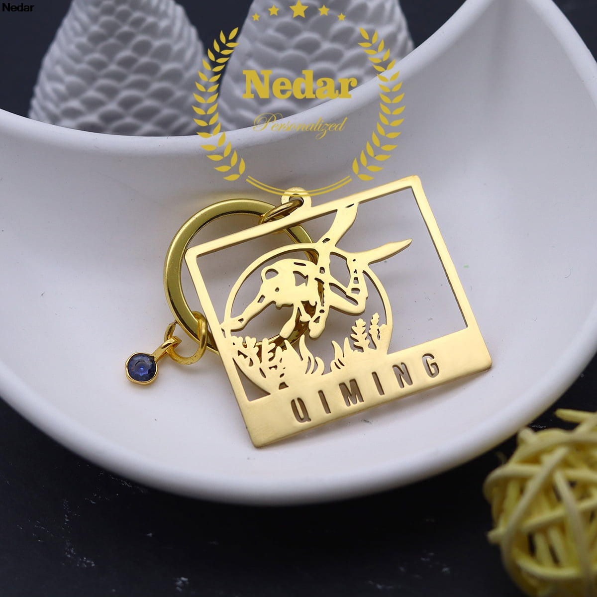 Custom Name Deep Sea Diver Keyring Stainless Steel Nameplate Keychain ...