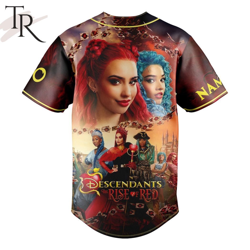 Custom Name Descendants The Rise Of Red Custom Baseball Jersey ...