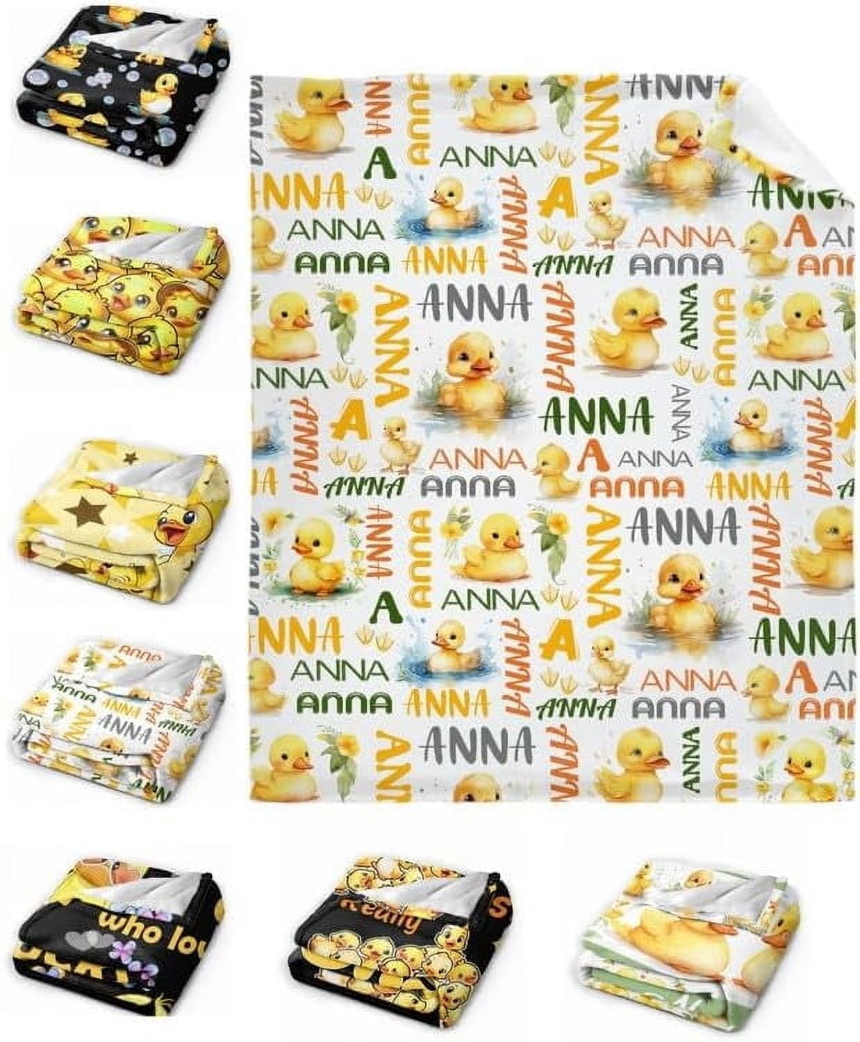 Custom Name Duck Blanket for Girls Adult duck Blanket Kids Funny ...