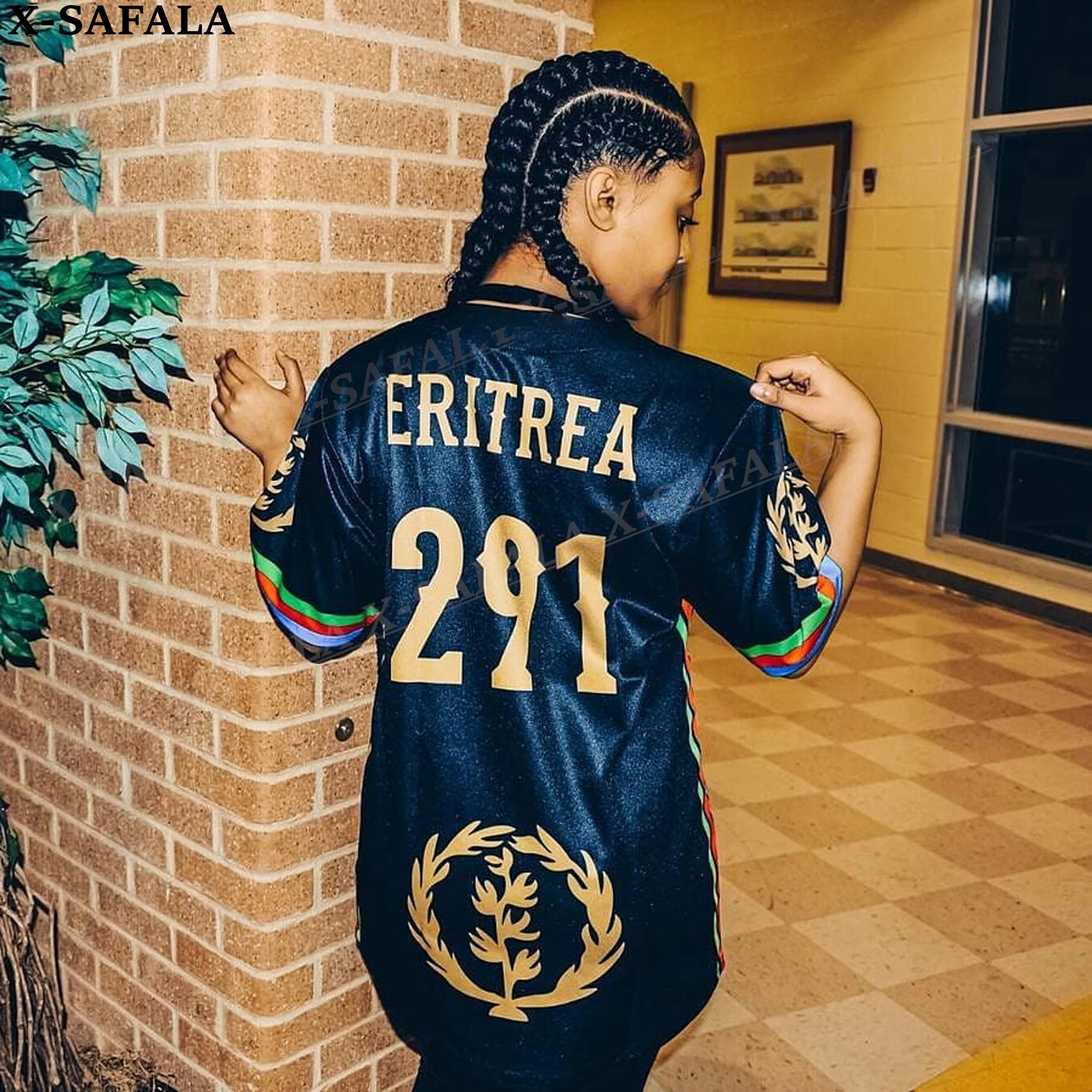 Custom Name ERITREA Love Country Flag 3D Printed Baseball Jersey Summer ...