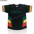 Custom Name ETHIOPIA Love Country Flag 3D Print Baseball Jersey Summer ...