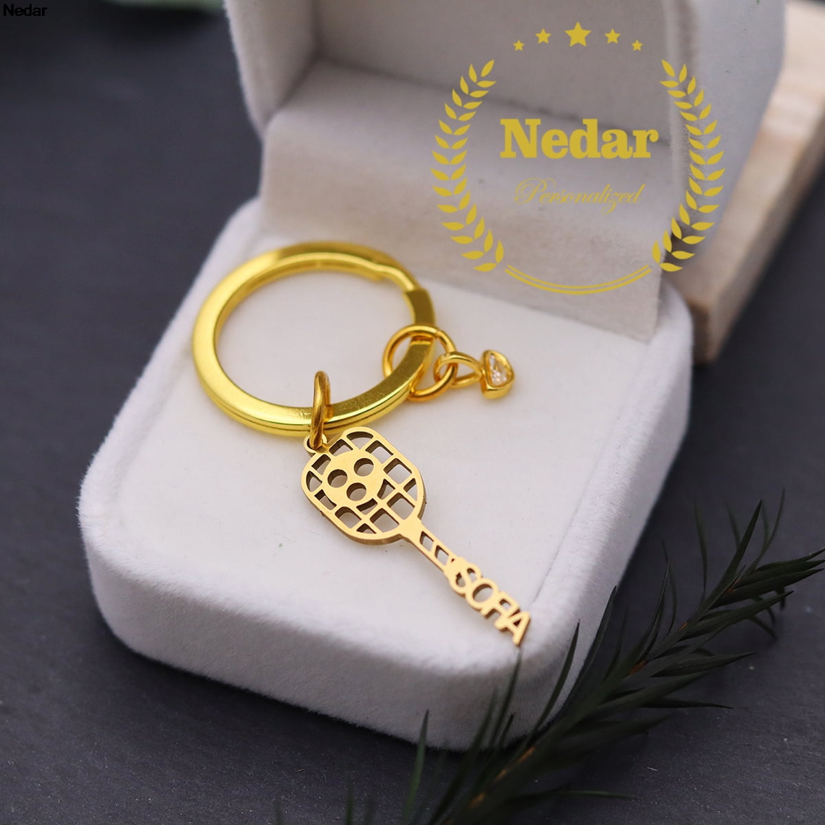 Custom Name Geometric Circle Keyring for Family Friends Lover ...