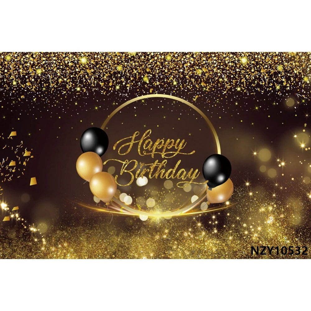 Custom Name Gold Glitter Birthday Party Banner Backgrounds Baby Shower ...