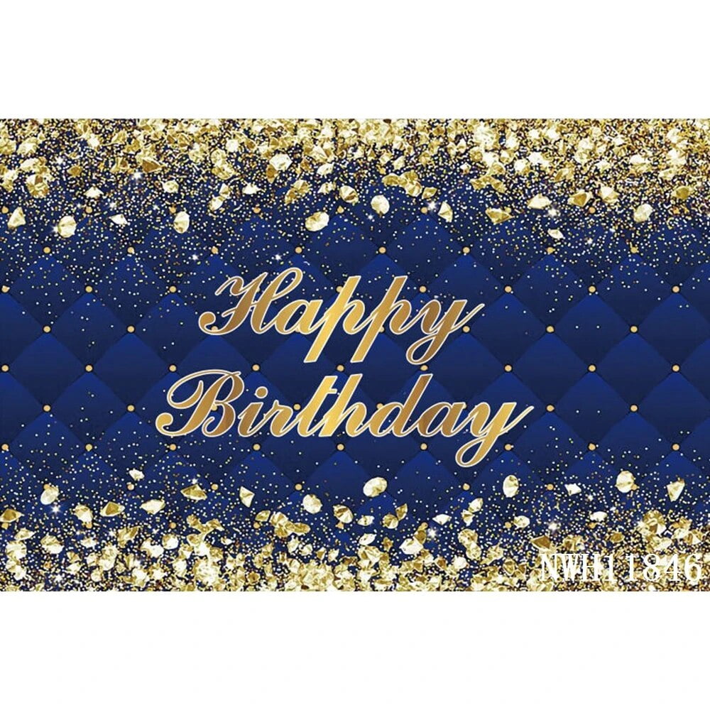 Custom Name Gold Glitter Birthday Party Banner Backgrounds Baby Shower ...