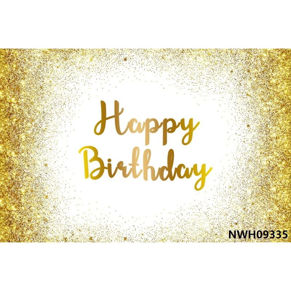 Custom Name Gold Glitter Birthday Party Banner Backgrounds Baby Shower ...