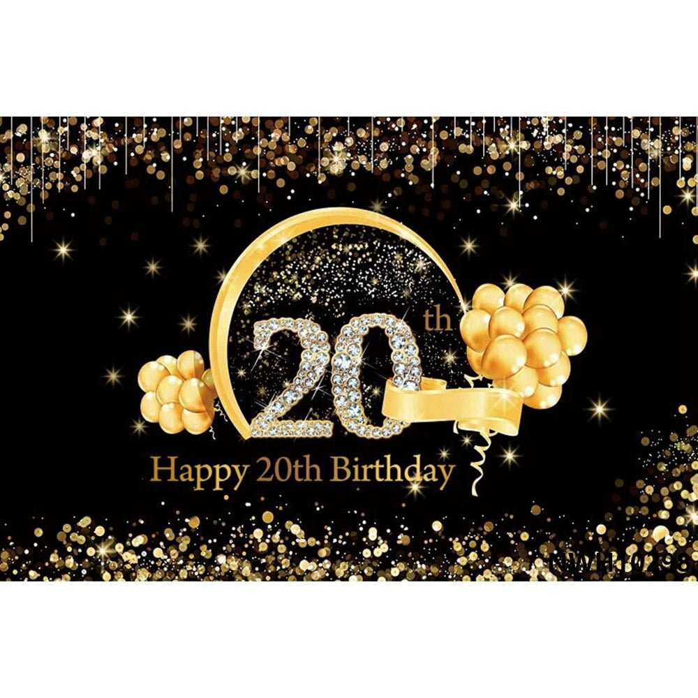 Custom Name Gold Glitter Birthday Party Banner Backgrounds Baby Shower ...