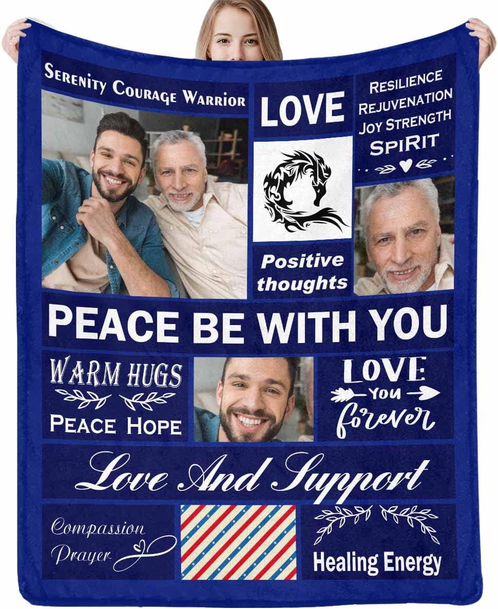 Custom Name Healing Thoughts Throw Blanket With Photo - Healing Blanket ...