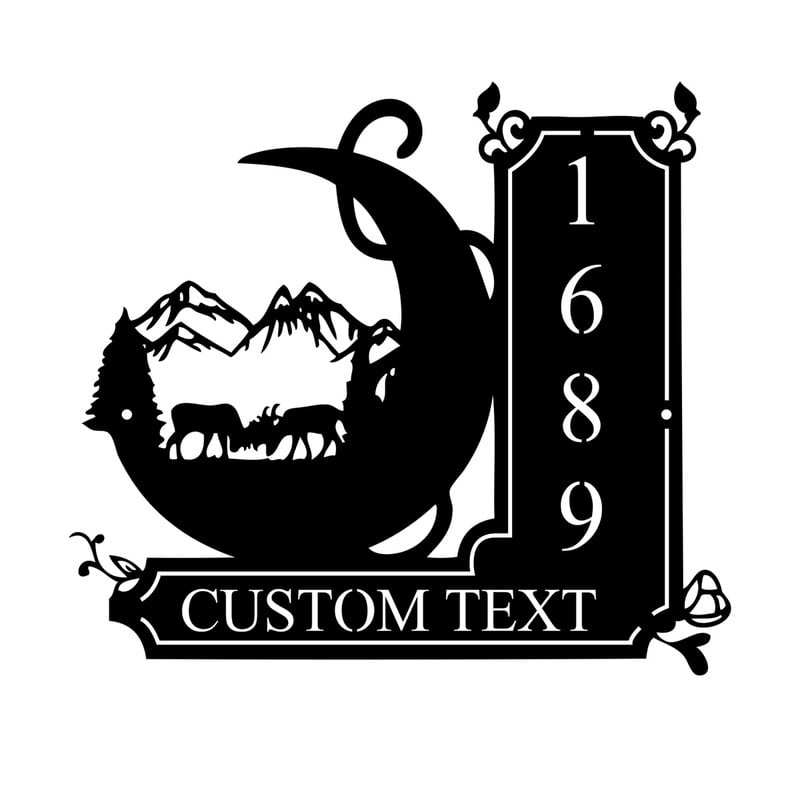 Custom Name House Number Outdoor Address Plaque, Customized Home ...