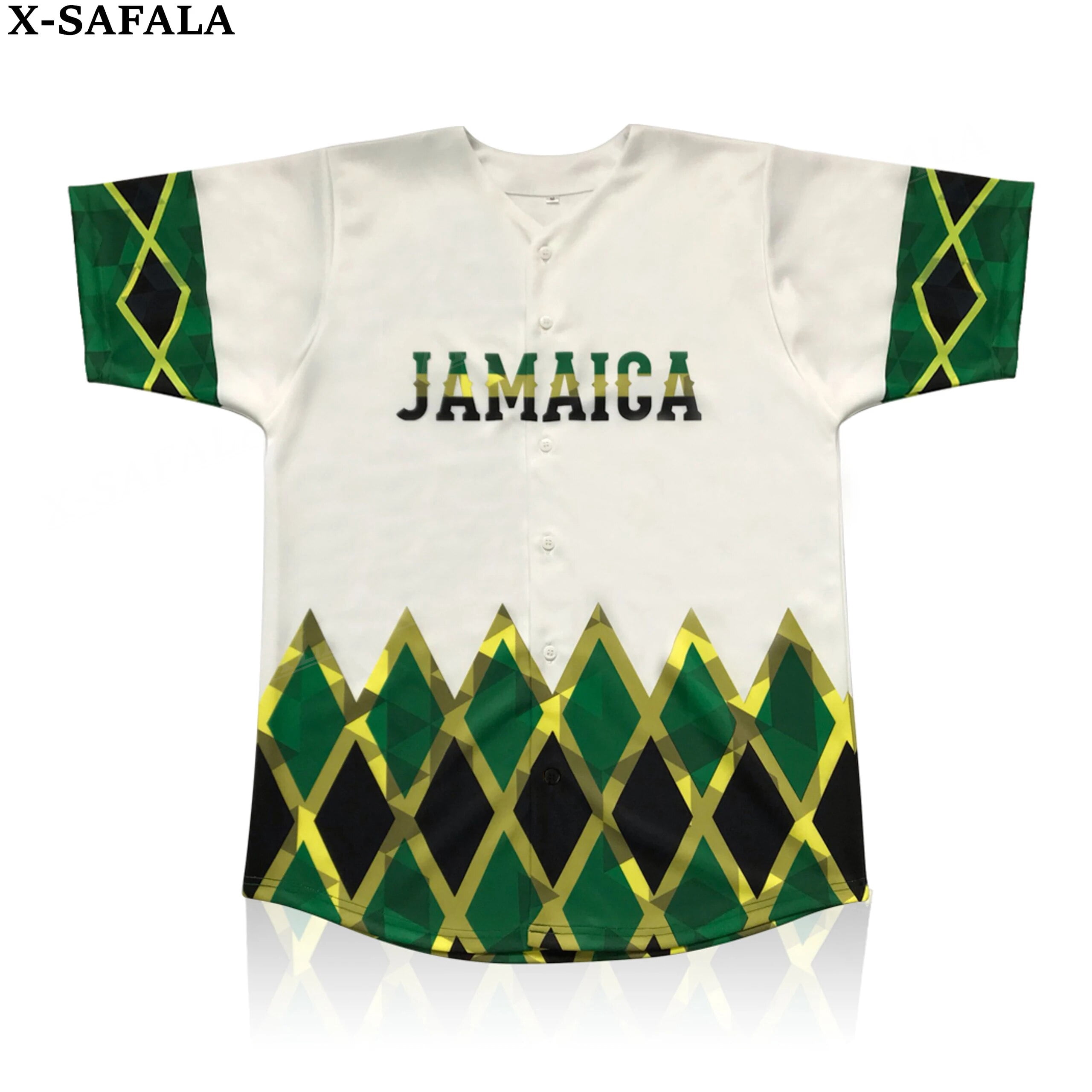 Custom Name JAMAICA Love Country Flag 3D Print Baseball Jersey Summer ...