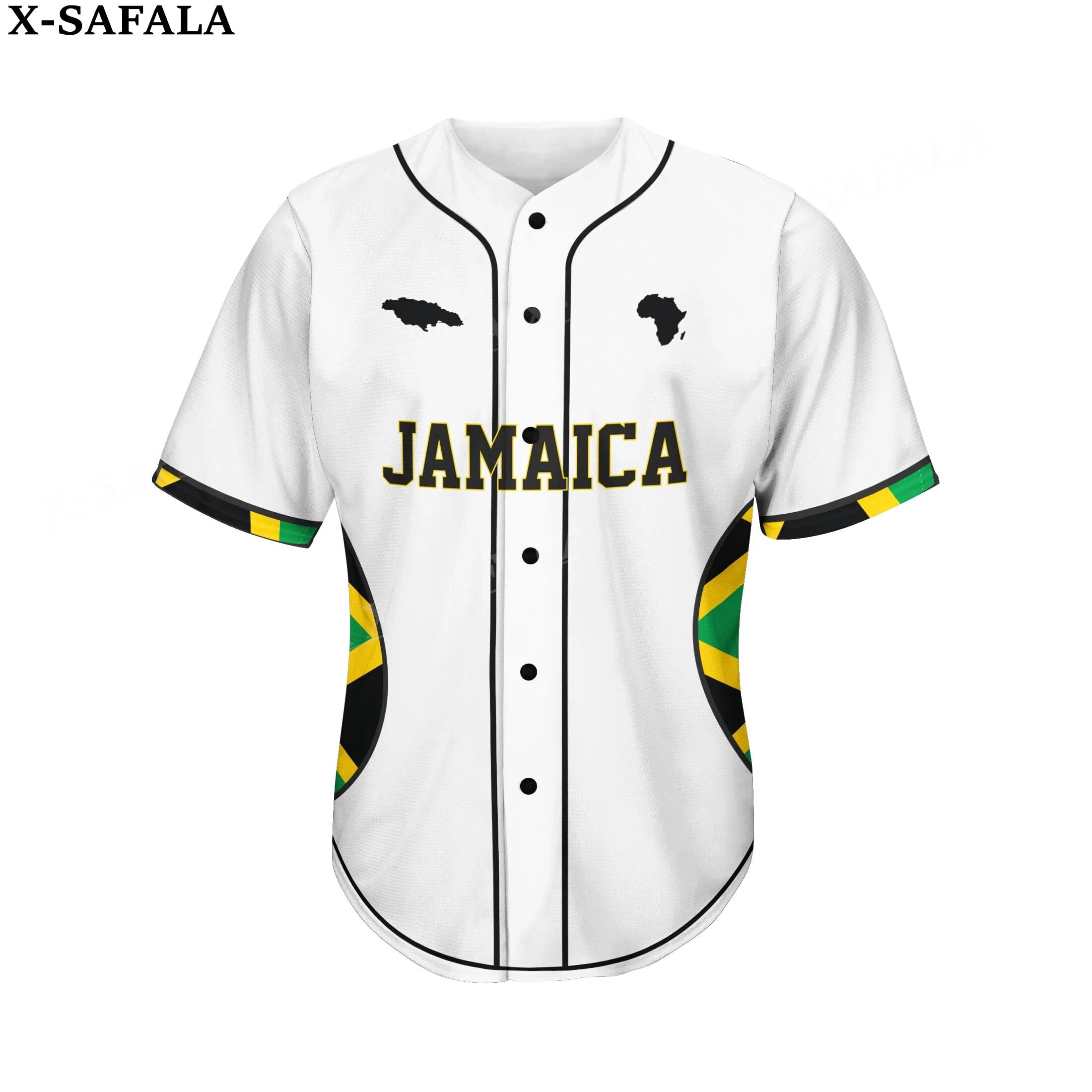 Custom Name Jamaica 1962 Love Country Flag 3D Printed Baseball Jersey ...