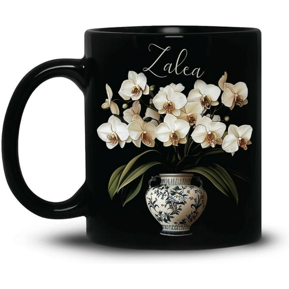 Custom Name Magnolia Flower Coffee Mug 11oz 15oz, Personalized Floral ...
