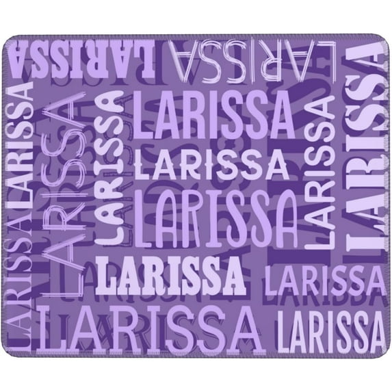 Custom Name Mouse Pad Purple Personalized Rubber Mousepad for Learning ...