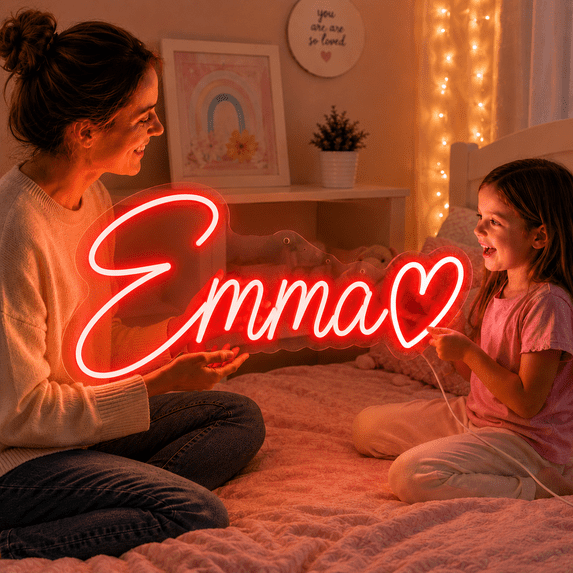 Custom Name Neon Sign, Personalized LED Light Up Sign with Name, Text ...