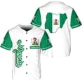 Custom Name Nigeria Flag Badge Baseball Jersey Men's Women's Jersey Men ...