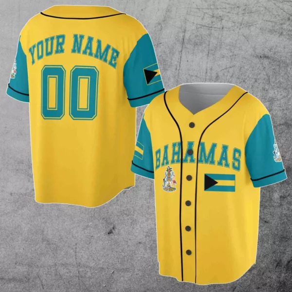 Custom Name Number Bahamas Flag Honduras Coat of Arms 3D Baseball ...