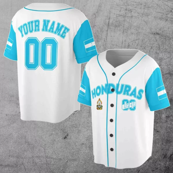 Custom Name Number Honduras Flag Honduras Coat of Arms 3D Baseball ...