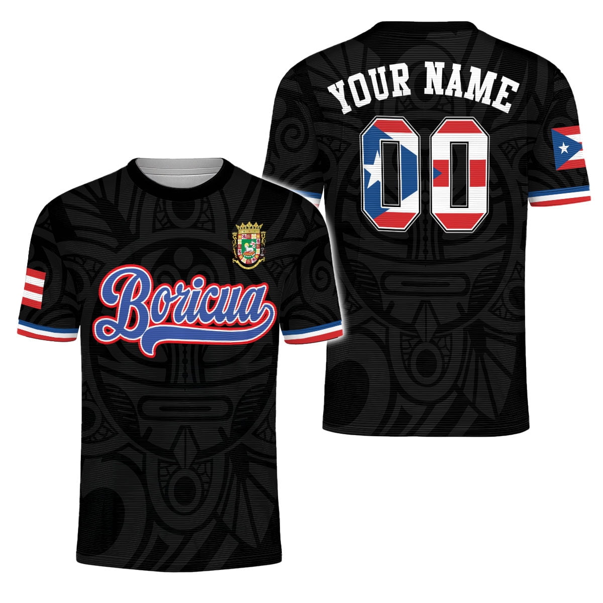 Custom Name Number Puerto Rico Soccer Jersey, Football Uniforms for ...