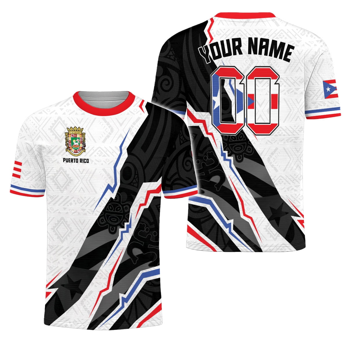 Custom Name Number Puerto Rico Soccer Jersey for Men, Football Uniforms ...