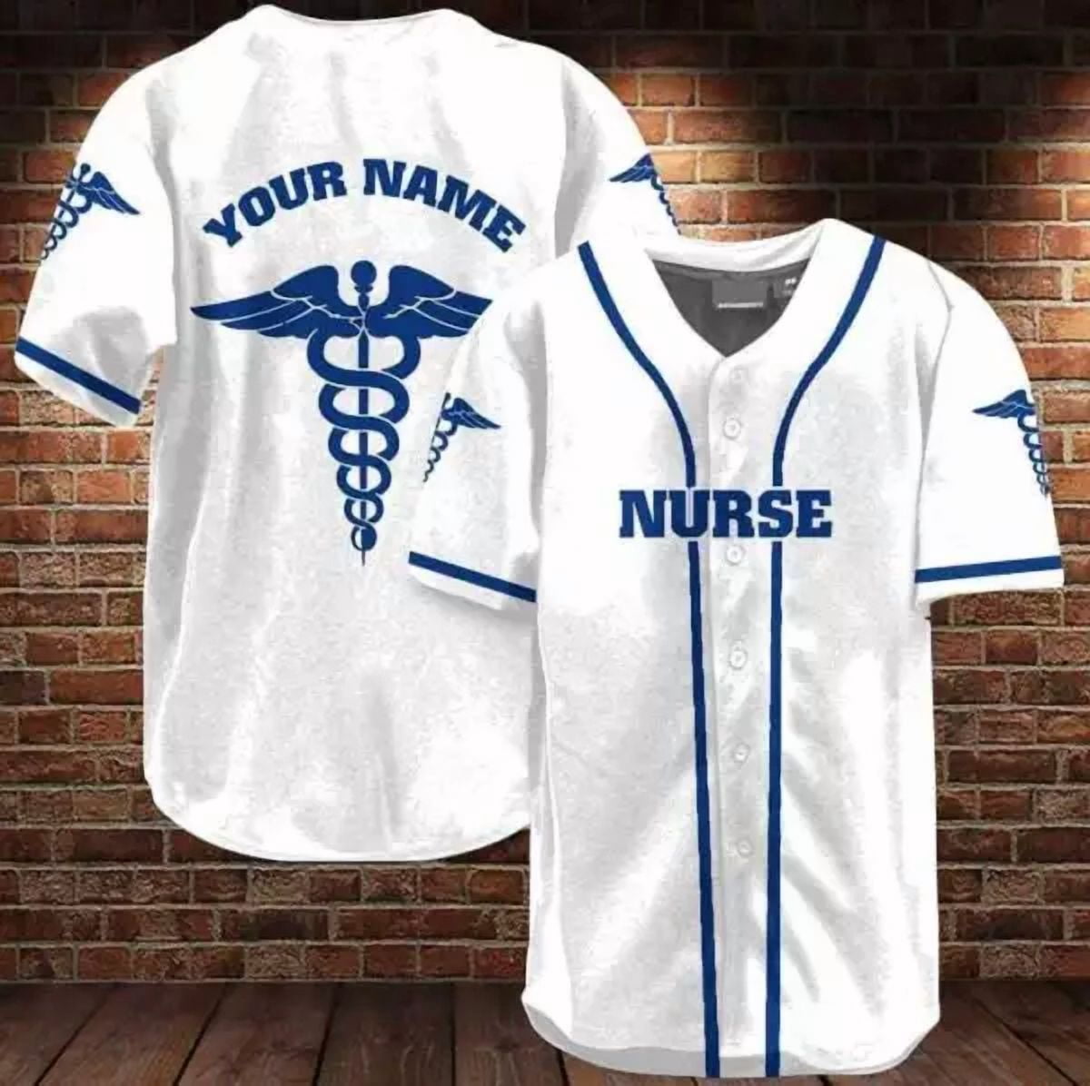Custom Name Nurse Baseball Tee Jersey Shirt Printed 3D - Hot Sale 2026 ...
