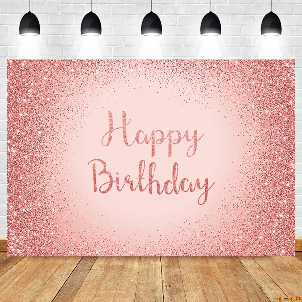 Custom Name Photo Gold Silver Glitter Birthday Party Banner Backgrounds ...