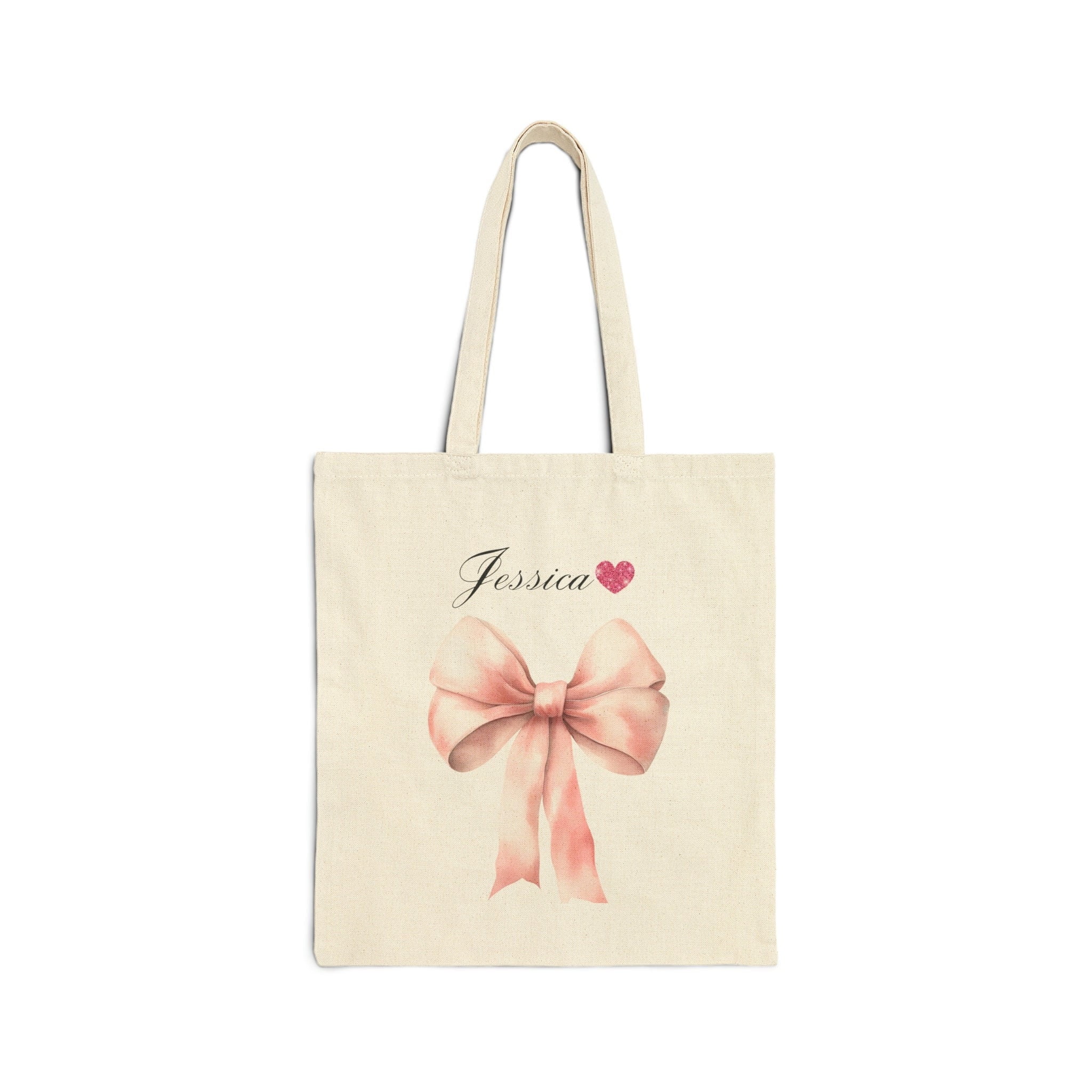 Custom Name Pink Bow Tote Bag, Coquette Travel Bag - Walmart.com