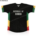 Custom Name REPUBLIC OF CONGO Country Flag 3D Print Baseball Jersey ...