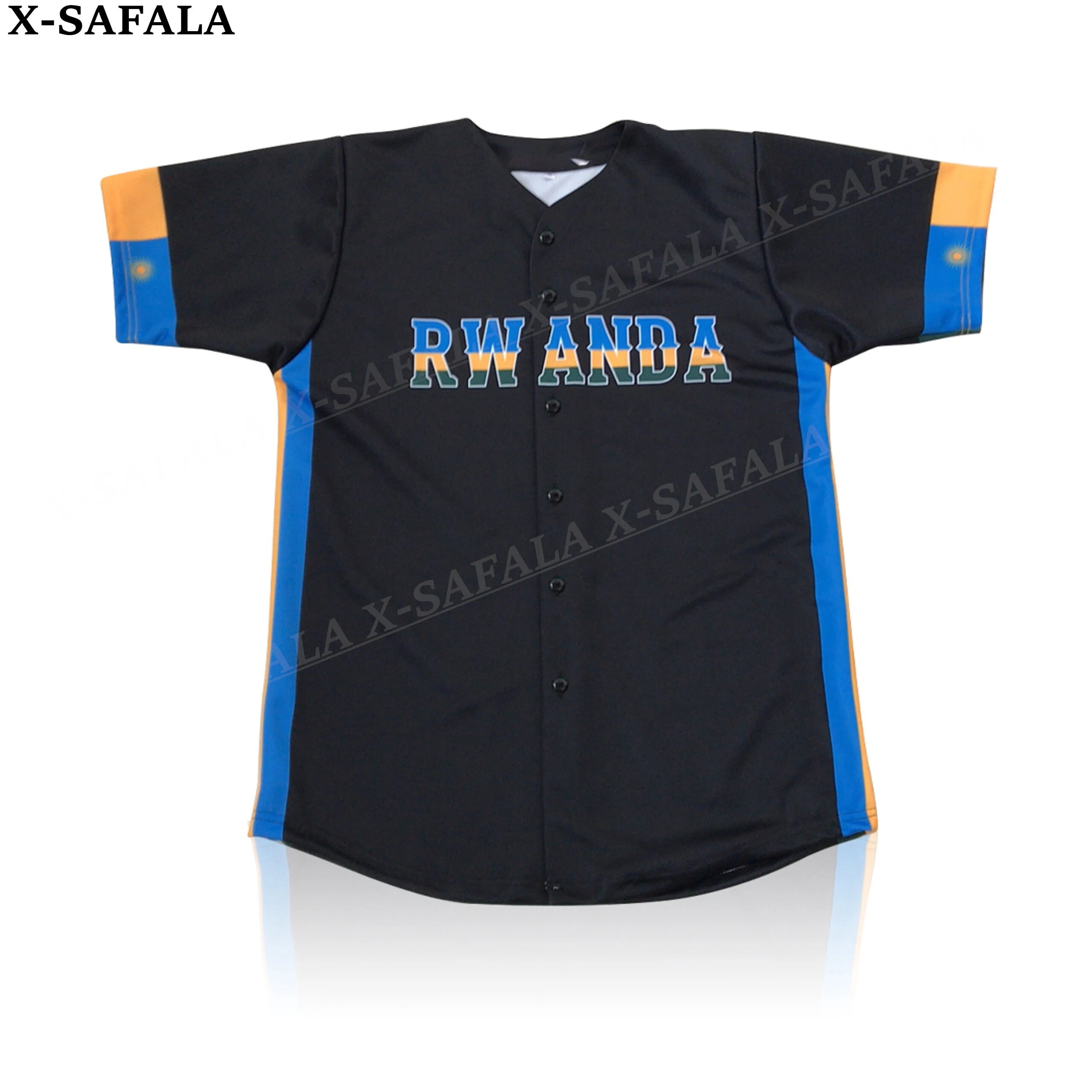 Custom Name RWANDA Love Country Flag 3D Print Baseball Jersey Summer ...