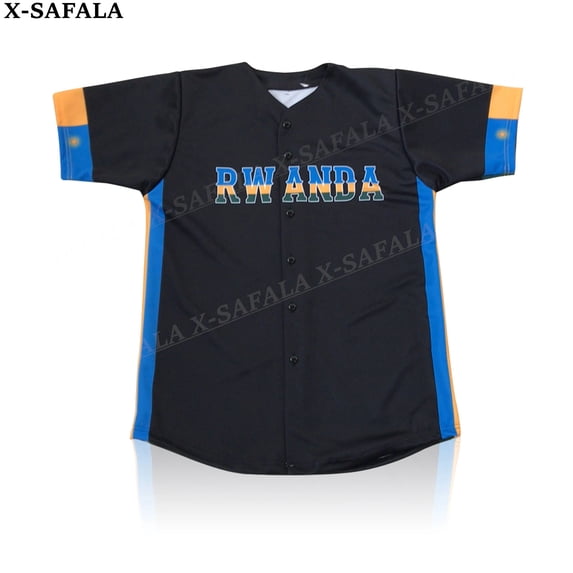 Custom Name RWANDA Love Country Flag 3D Print Baseball Jersey Summer ...